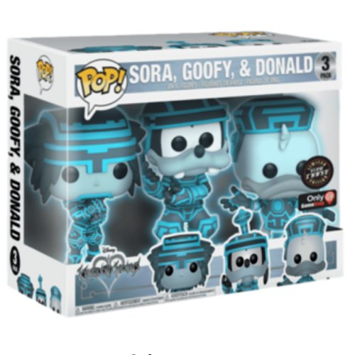 Sora, Goofy, & Donald, Glow, Chase, Game Stop Exclusive, 3-Pack, (Cond ...