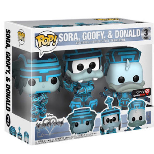 Sora, Goofy, & Donald, Game Stop Exclusive, NO STICKER, #3 Pack, (Cond ...